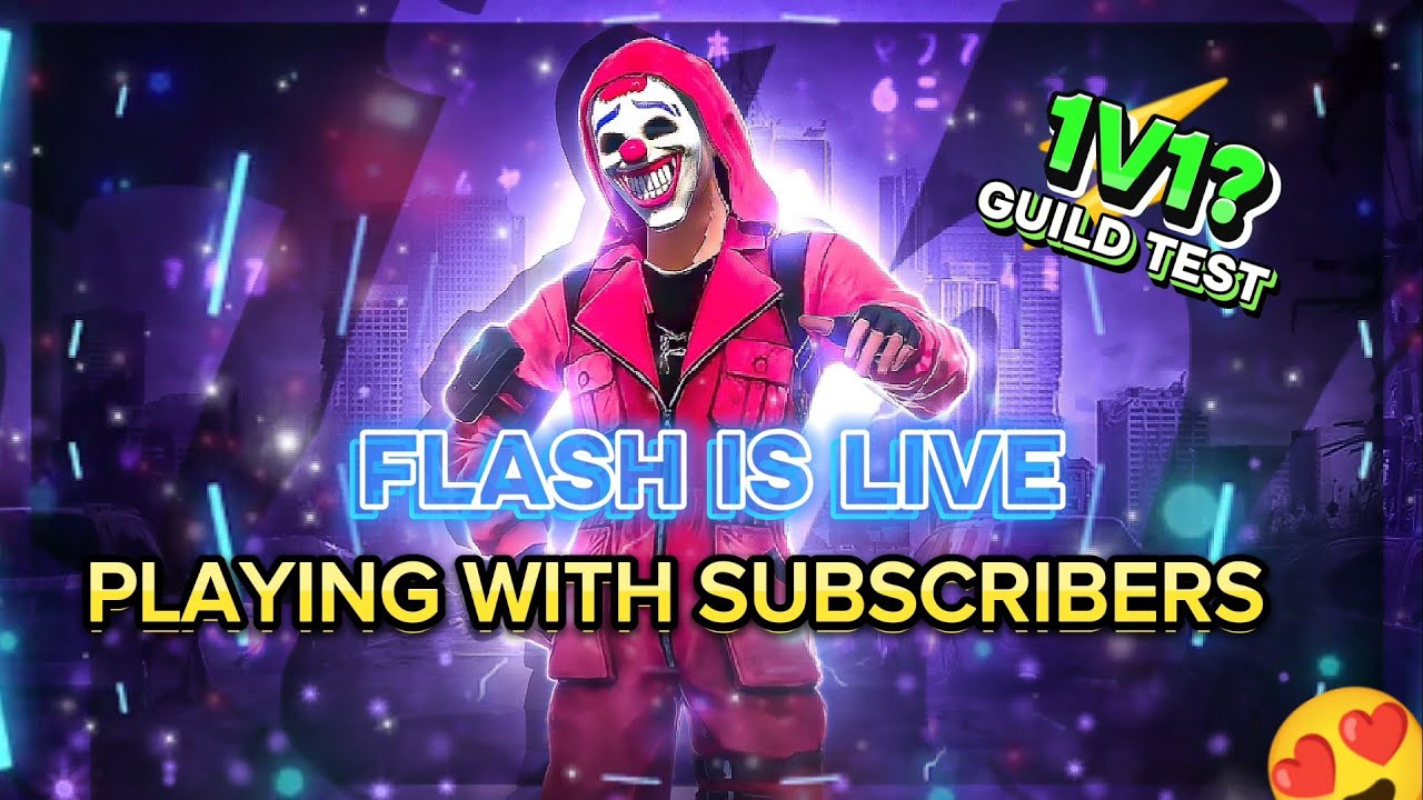 I AM BACK🥳| 1V1 GUILD TEST⚡& PLAY WITH SUBSCRIBERS ️| FREE FIRE INDIA🇮🇳 ...