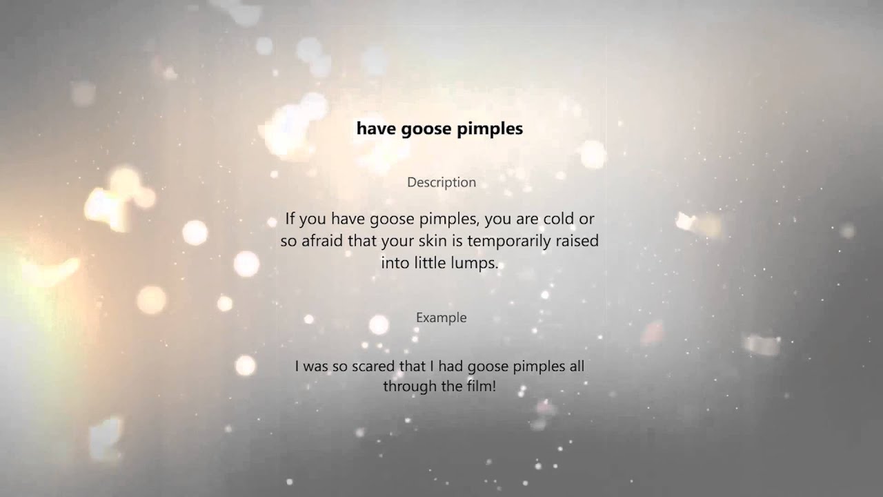 have goose pimples - YouTube