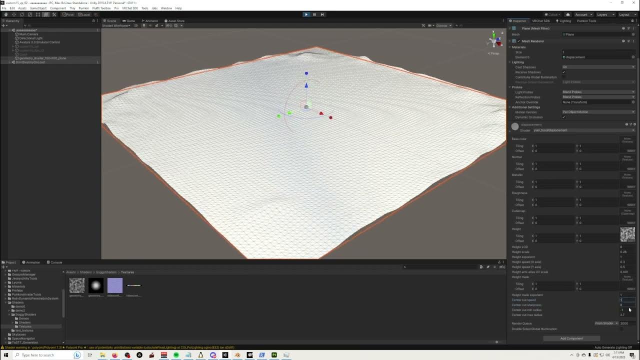 Displacement shader demo - YouTube