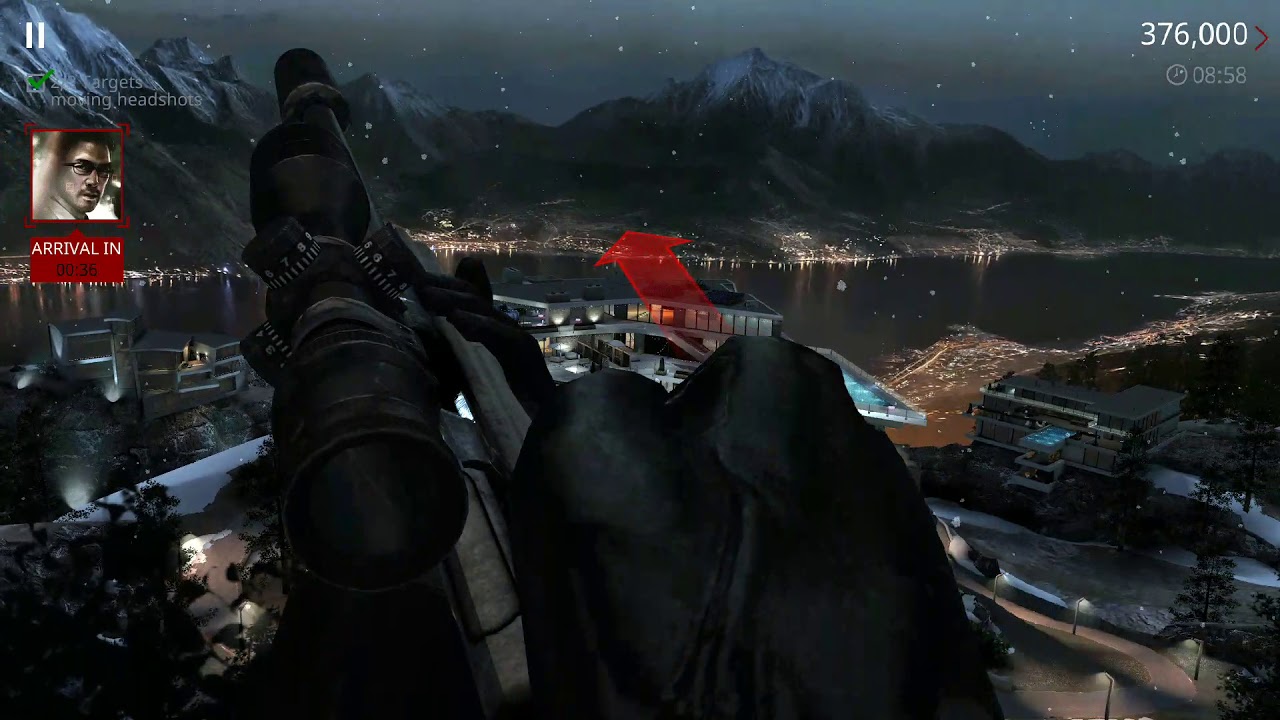 Hitman Sniper - Two moving head shots on High Profile Targets - YouTube