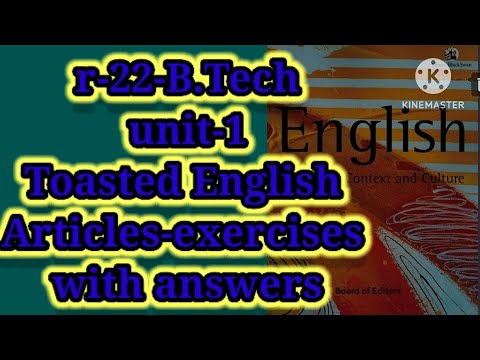 jntuh-r-22-English-||Toasted English|| Articles Exercises - YouTube