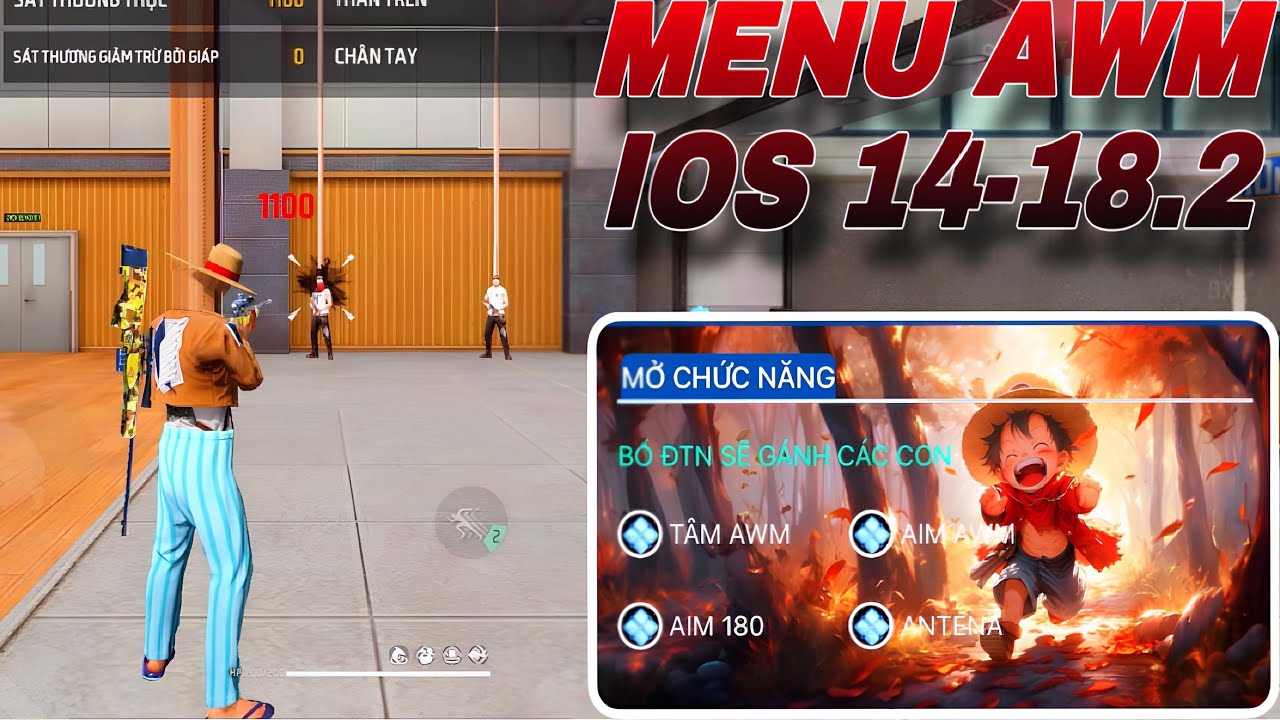 MENU FF OB47, SHARE MENU AIMBOT AWM CHO IOS THẤP TỚI CAO 18.2, AIM ĐẦU ...