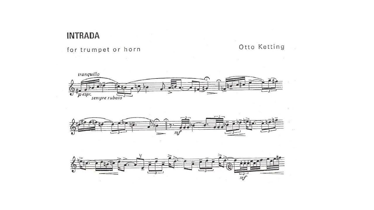 Otto Ketting: Intrada (Peter Masseurs, trumpet) - YouTube