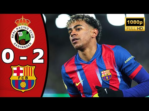 Racing Santander vs FC Barcelona 0-2 Highlights | Ferran Torres Goal | Copa del Rey Résumen | Yamal