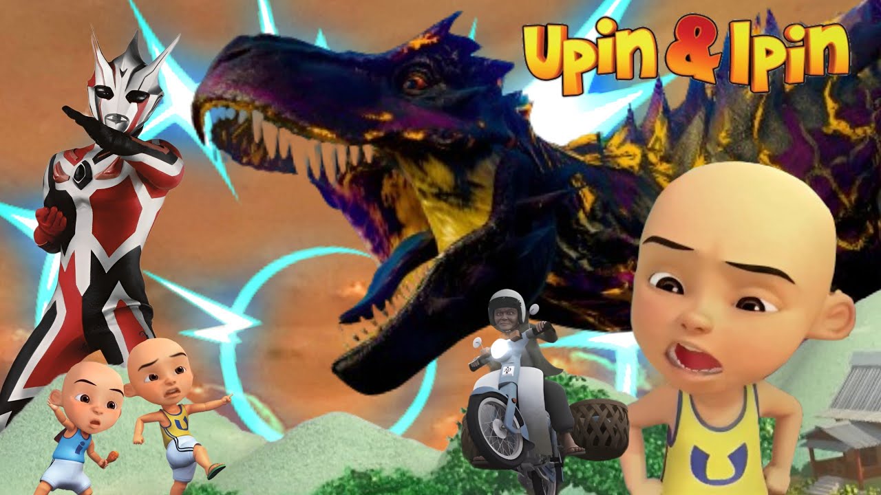 Upin Ipin Takut Ada Tirex Dinosaurus Lava Hitam Api Ultraman Dark Faust ...