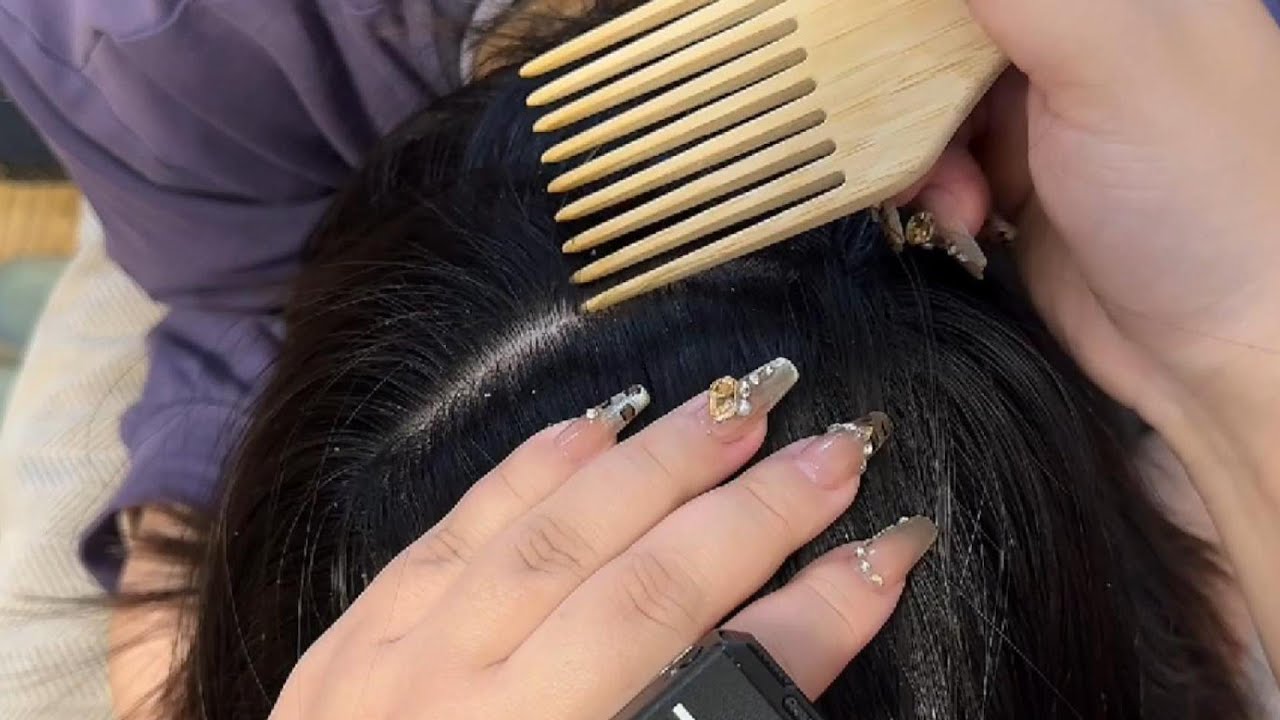 Comb & Nails Harmony: ASMR Scratch for a Calm Scalp - YouTube