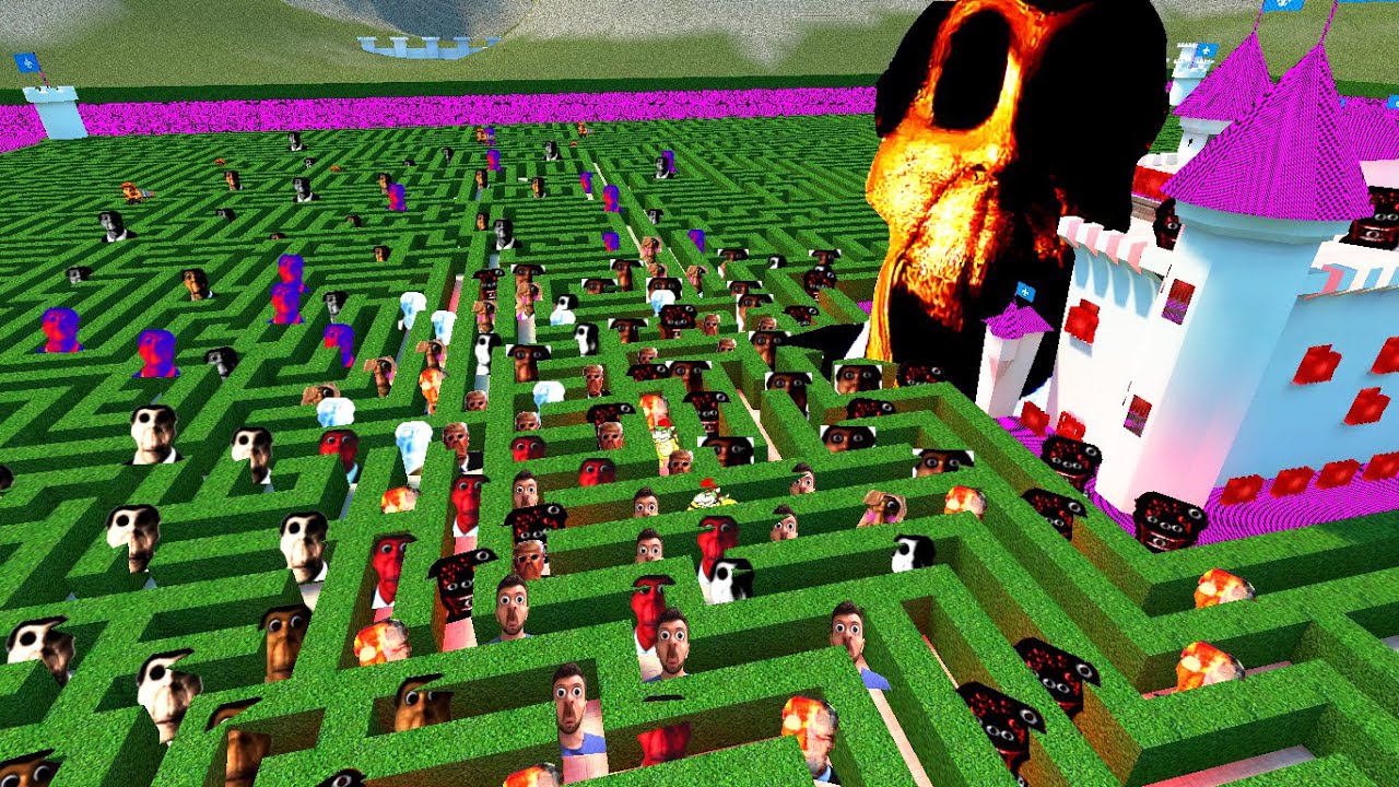 OBUNGA FAMILY MAZE IN GARRY'S MOD - YouTube