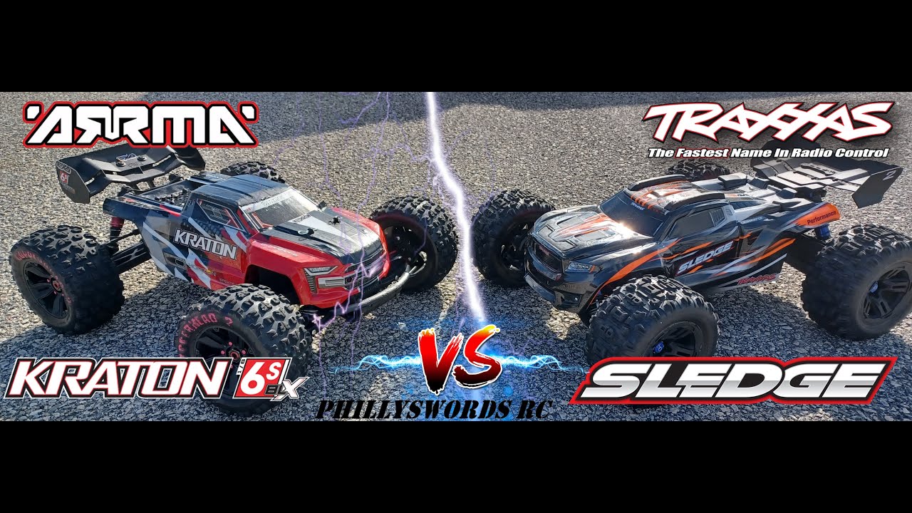Traxxas Sledge 6S vs Arrma Kraton V5 6S Who Will Survive - YouTube