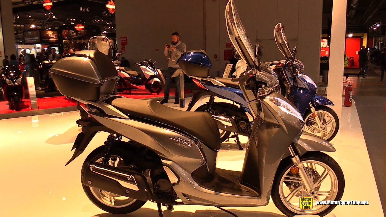 2016 Honda SH300i ABS Scooter - Walkaround - 2015 EICMA Milan - YouTube