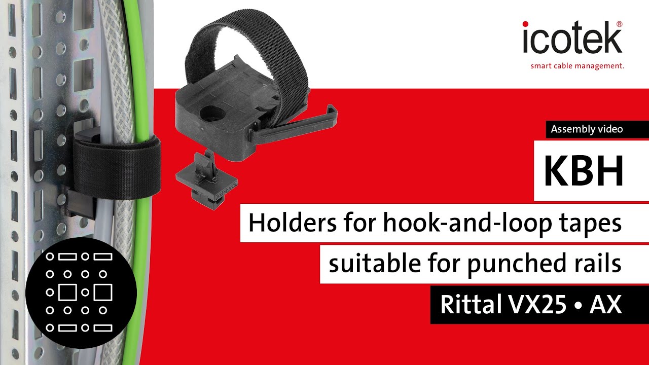 Hook-and-loop tape holders for Rittal punched sections (VX25 / AX ...