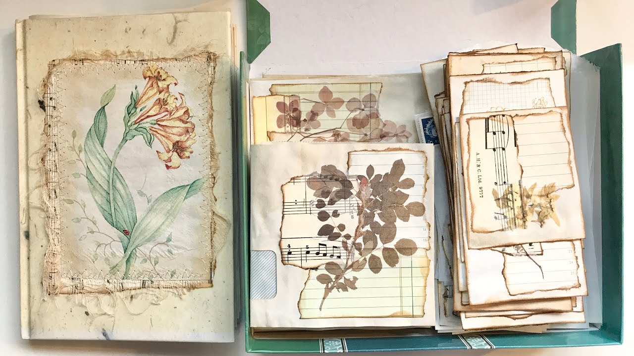 New scrap embellished journal cover - YouTube