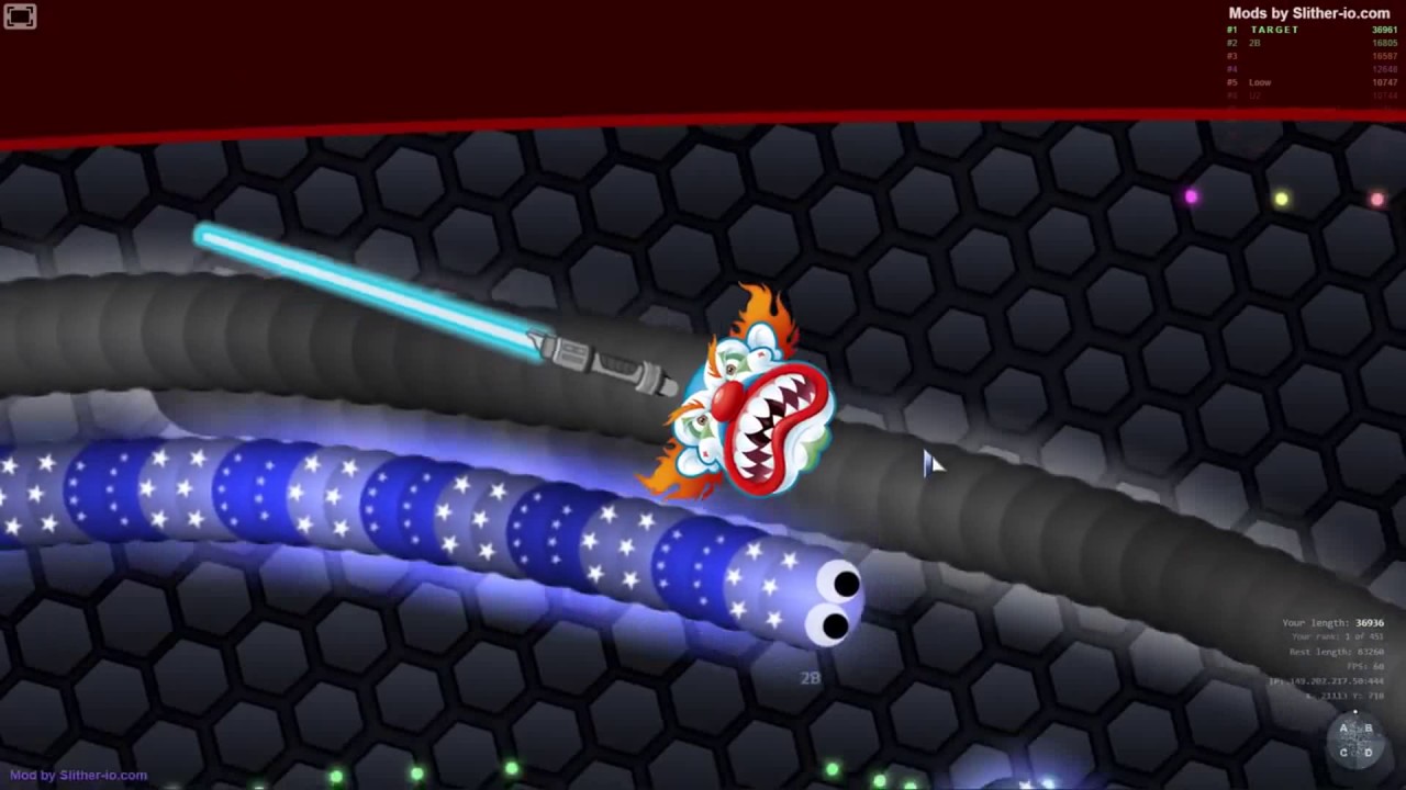 Slither io EPIC BIGGER SNAKE #4 SLITHER IO GAMEPLAY Slitherio Funny ...