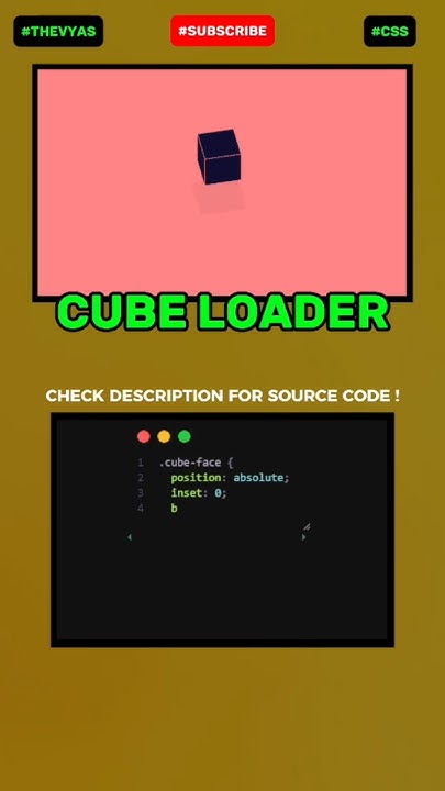CUBE LOADING #html #coding #css #programming #coding #webdesign - YouTube