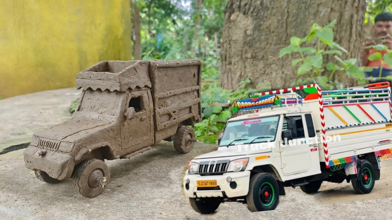 How to make soil Bolero Pickup vehicle .mitti ka Bolero Pickup gadi ...