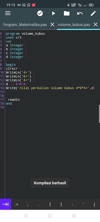 menghitung volume kubus menggunakan pascal - YouTube