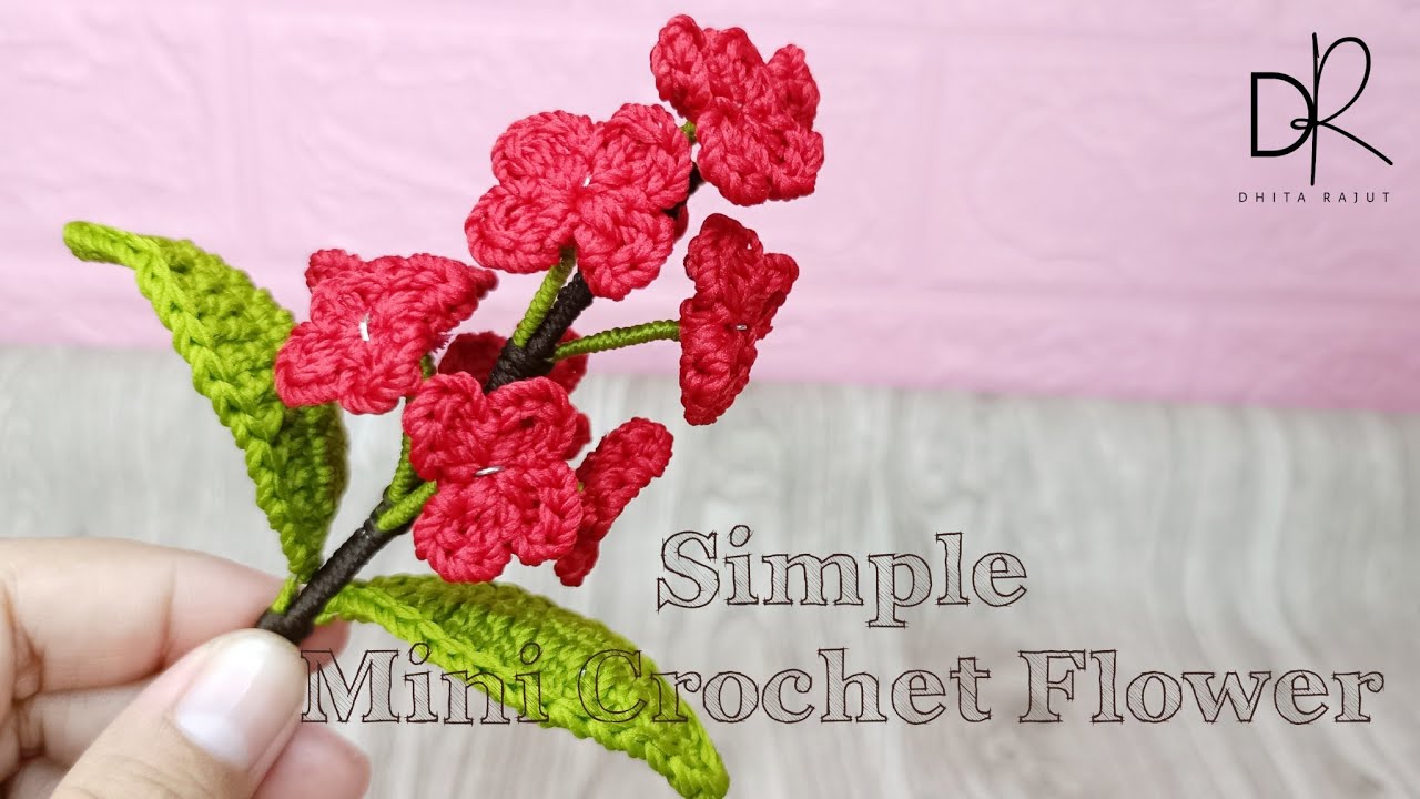 Simple mini crochet flower // crochet tutorial - YouTube