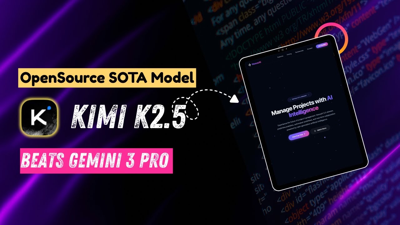 Kimi K2.5: This Open Source Model Beats Gemini 3 Pro at Coding - YouTube