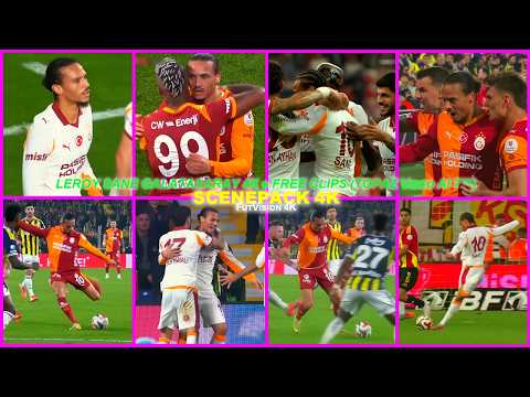 Leroy Sane Galatasaray 4K / RARE CLIPS ● FREE CLIPS ● SCENEPACK 4K ( TOPAZ Video AI 7™ )