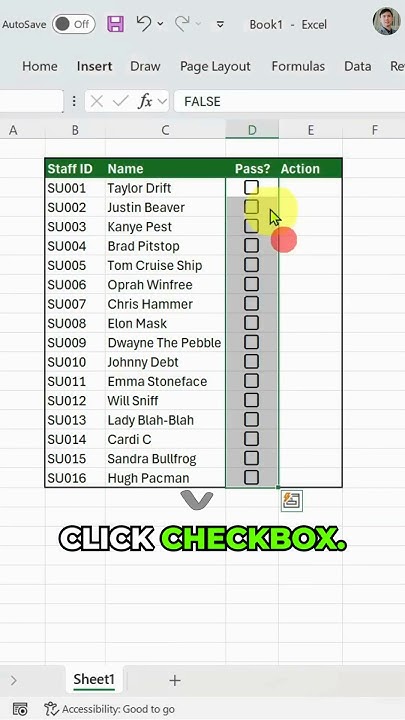 Excel How To Insert Checkbox New Feature Excel Spreadsheet Exceltips Exceltricks Youtube