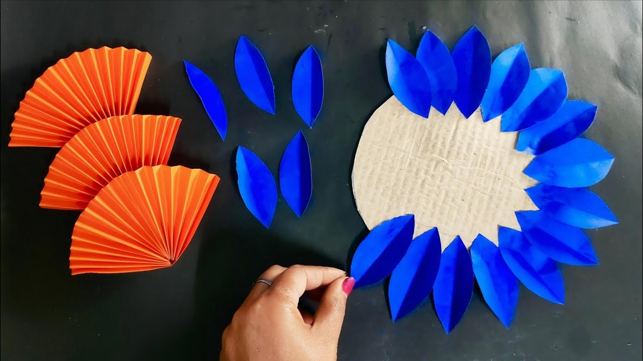 cardboard craft simple/chart paper craft/class decoration ideas easy ...