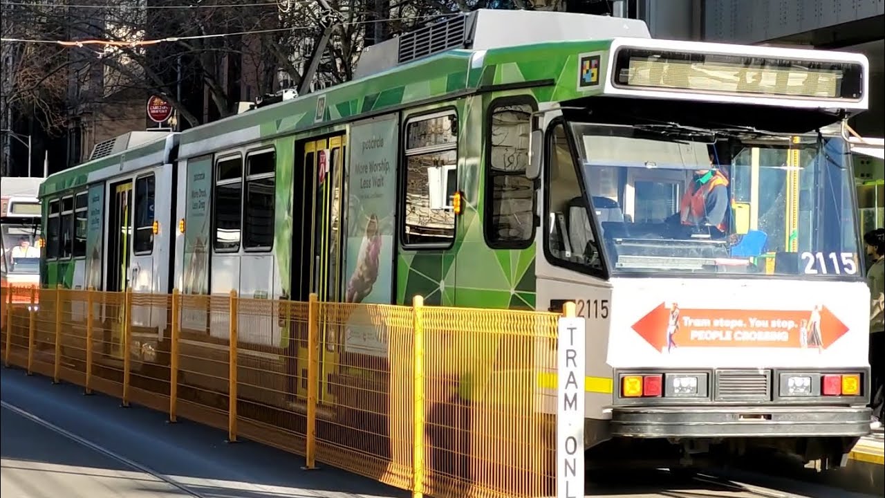 B2 Class Tram 2115 from Anzac Station to Flagstaff - YouTube
