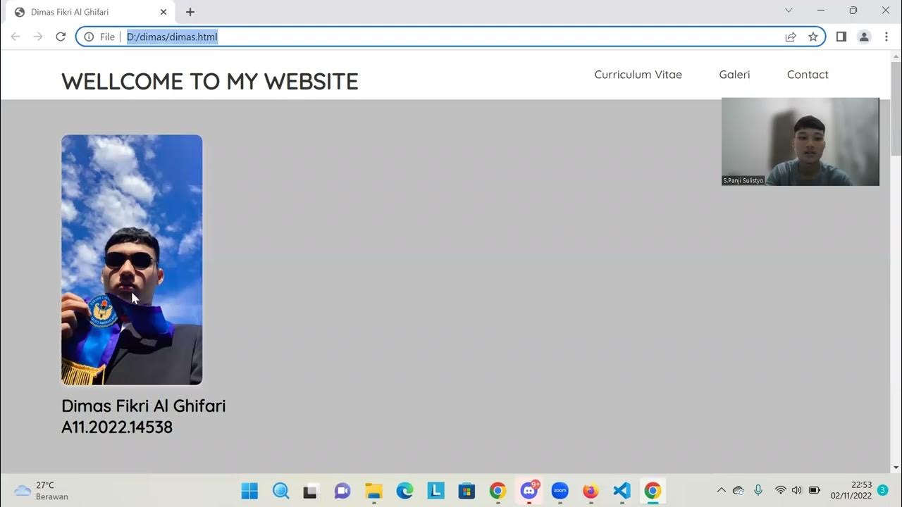 MEMBUAT WEB SEDERHANA MENGGUNAKAN HTML DAN CSS - YouTube