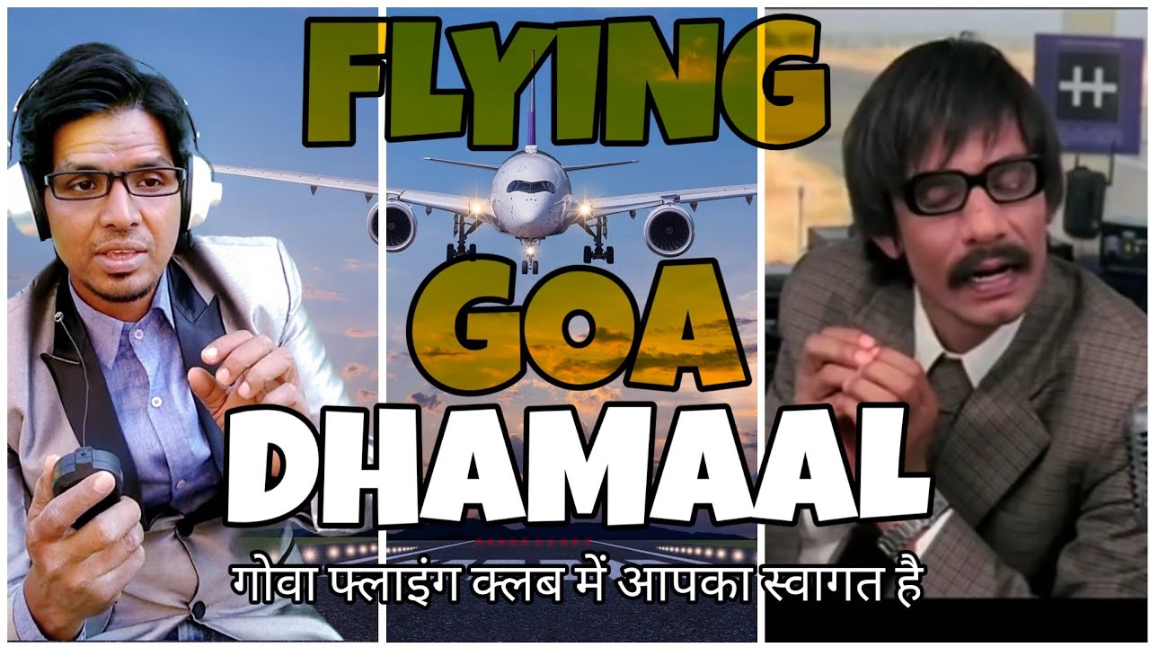 | FLYING GOA | | Aeroplane scene dhamaal movie | | vijay raaz dhamaal ...