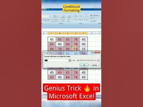 Conditional Formatting in MS Excel Tips & Tricks 🔥🔥 #shorts #excel #trending - YouTube