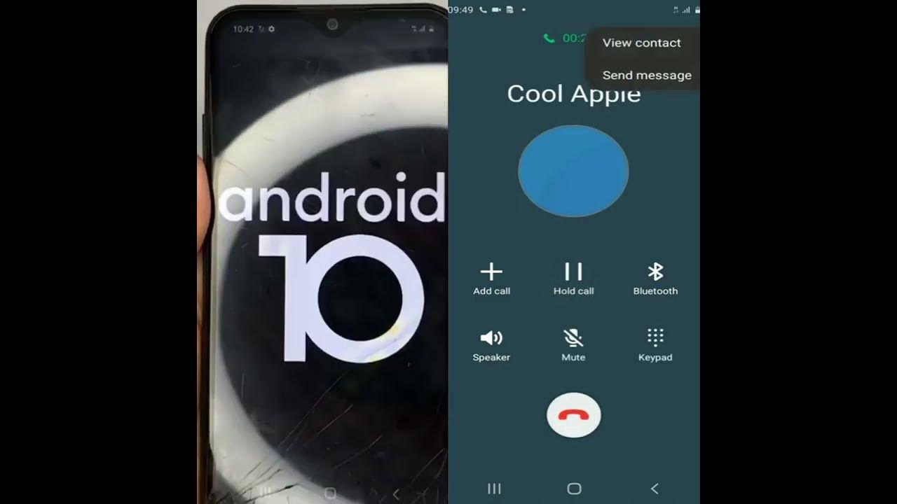 Samsung Galaxy A01 incoming call & screen call recording / One UI 2.0 Android 10 - YouTube