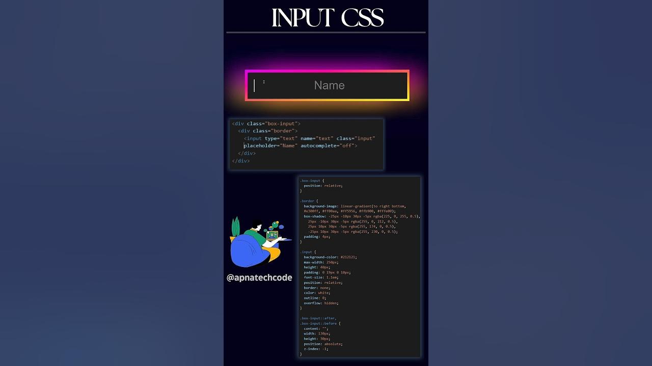 Input Text Design Html Css Ytshorts Shorts New Trending Tranding Latest Viralvideo