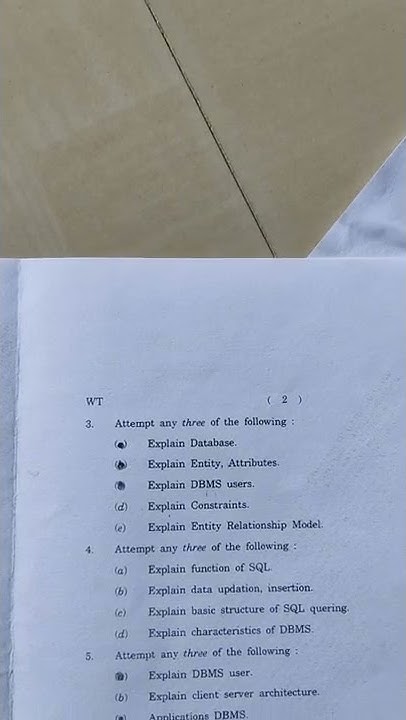 srtmun fybsc-cs 2nd semester question paper DBMS - YouTube