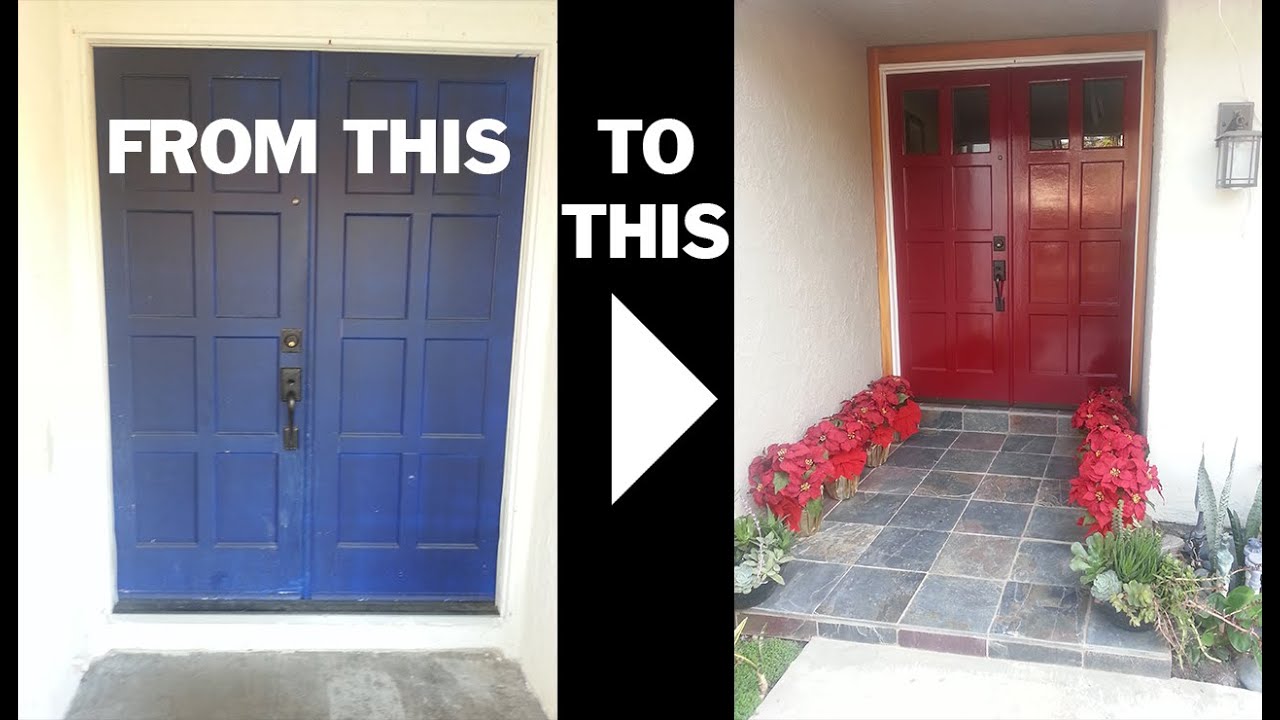 AMAZING TRANSFORMATION! - DIY Front Door Remodel Project - YouTube