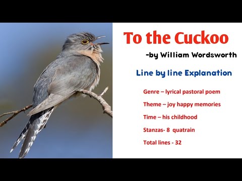 To The Cuckoo, by William Wordsworth, Line by line explanation - YouTube