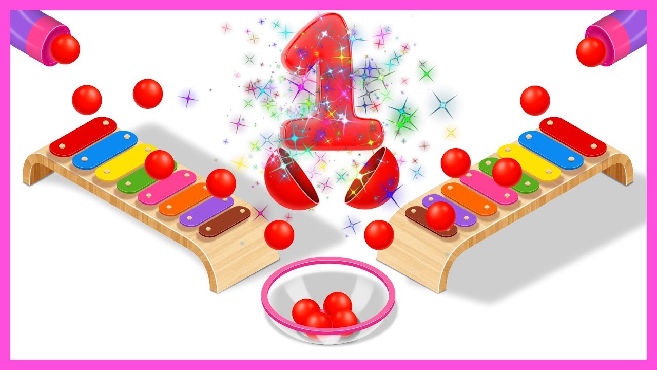 Learn Colors for Children with Colorful Color Balls and Xylophone ...