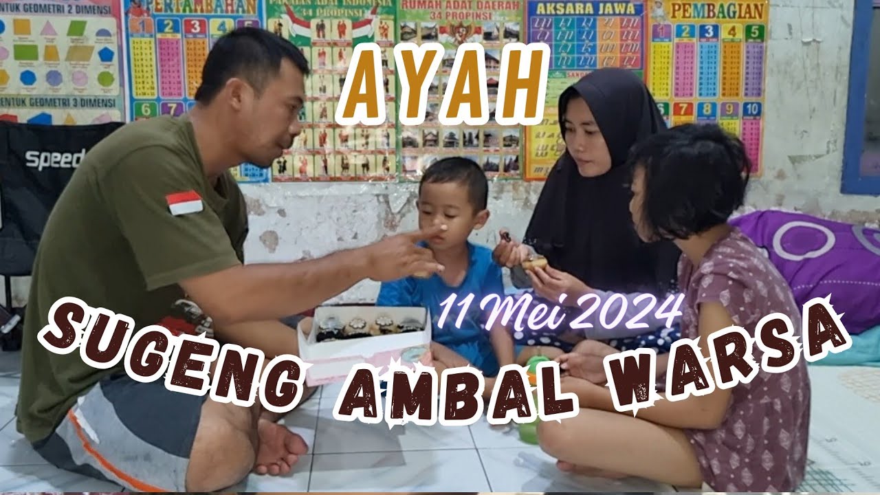 SELAMAT ULANG TAHUN AYAH - SUGENG AMBAL WARSA || Makan Kue Sederhana di rumah😍 - YouTube