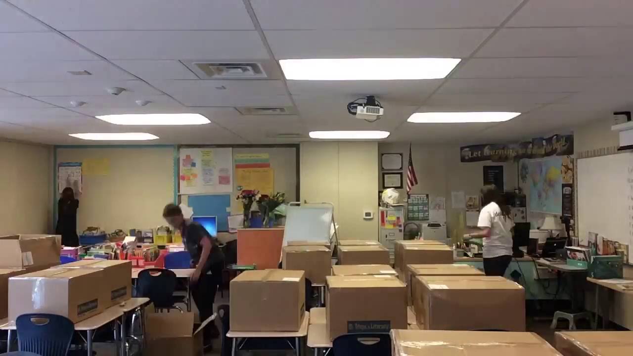 Time-lapse of cleaning up a classroom - YouTube