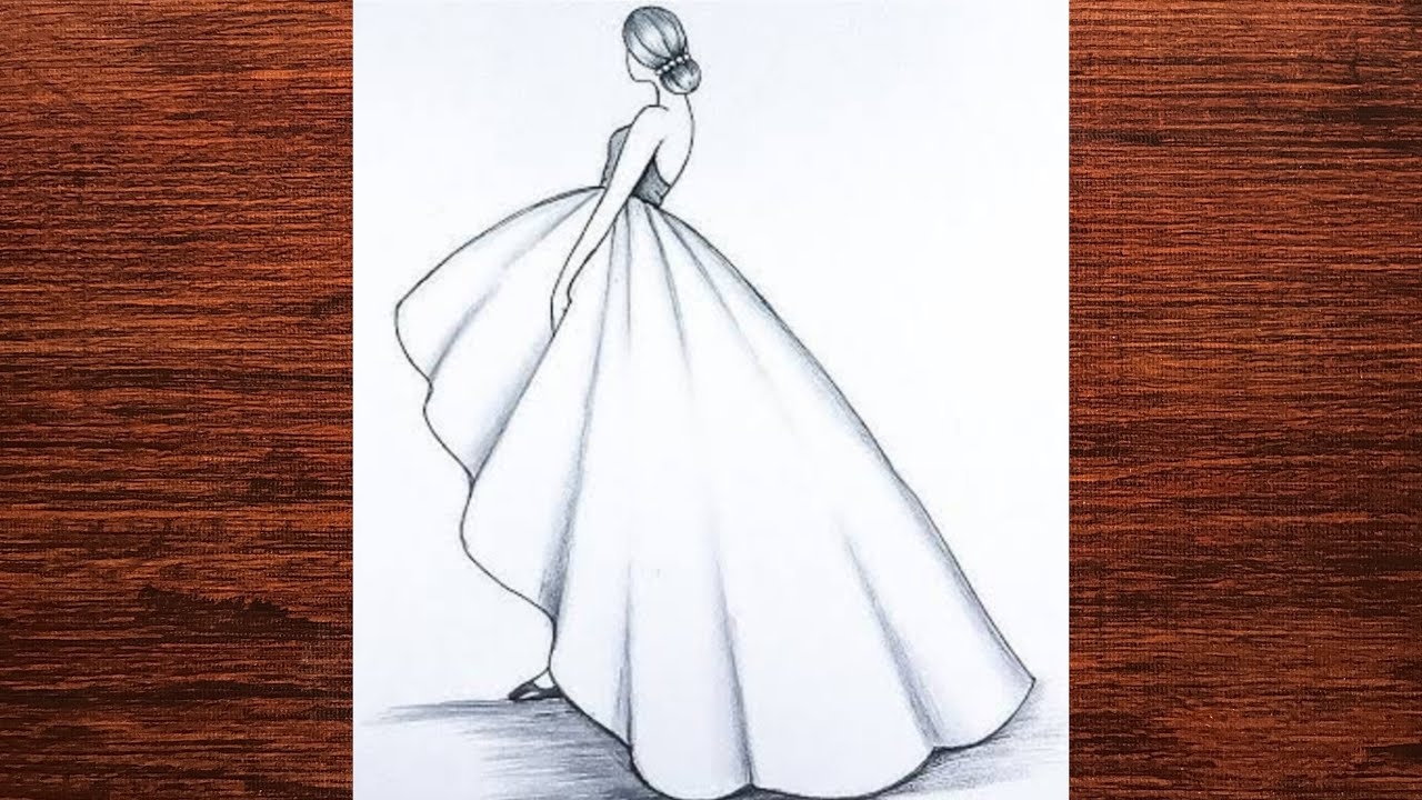 How to draw girl backside drawing || easy drawing || easy girl drawing ...