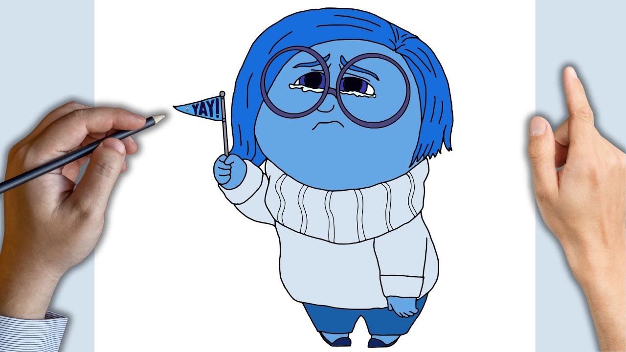How to draw Sadness | Inside Out 2 | Step by Step - YouTube