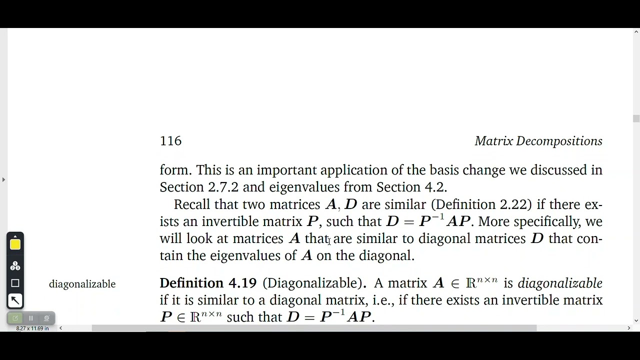 Linear Algebra Diagonal Matrix - YouTube