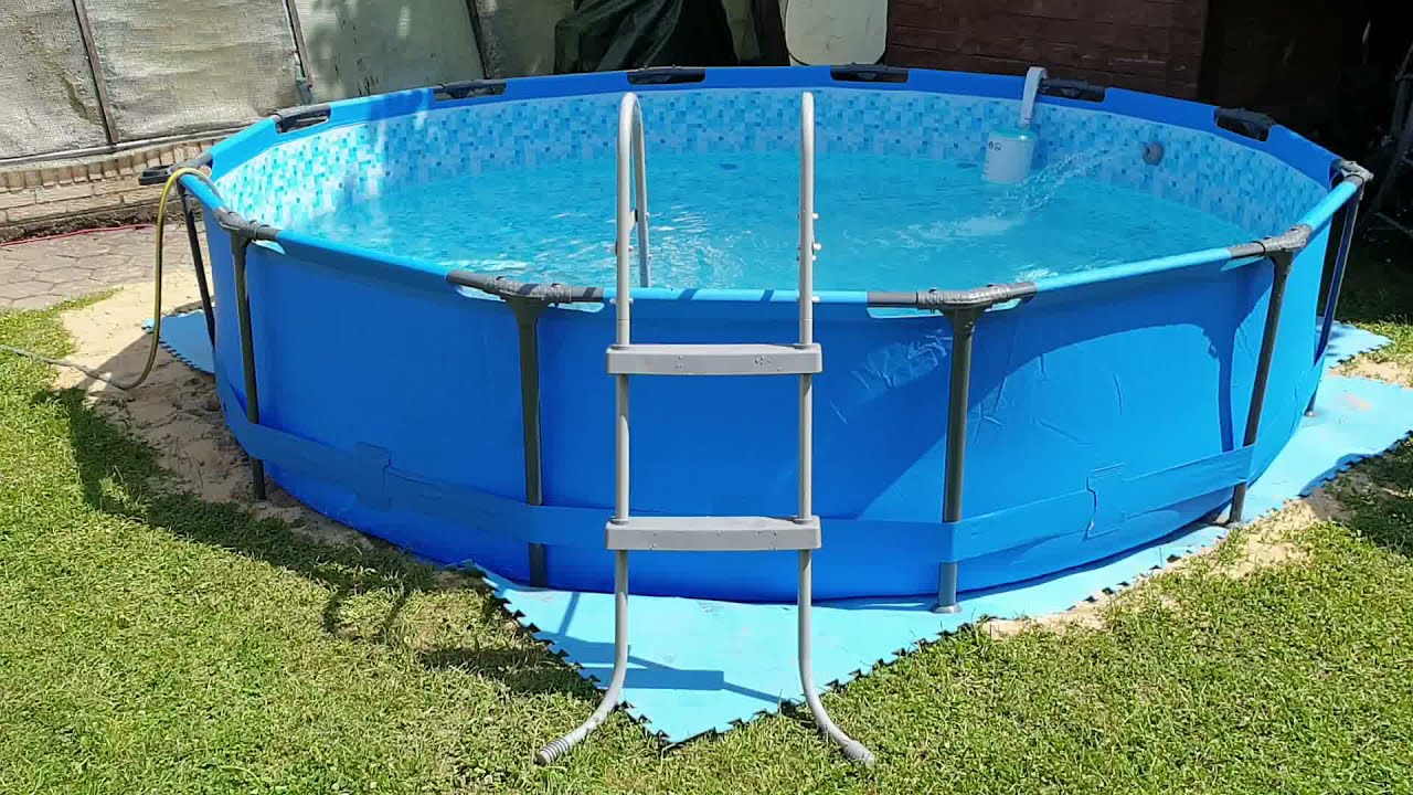 Pool Aufbau Teil 19 - Pool inklusive Filteranlage komplett aufgebaut ...