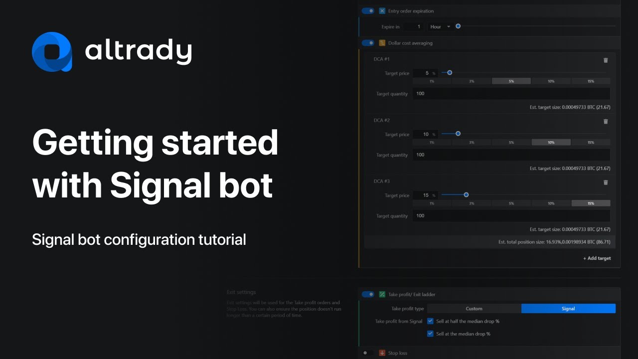 How to configure the Signal Bot from Altrady? - YouTube