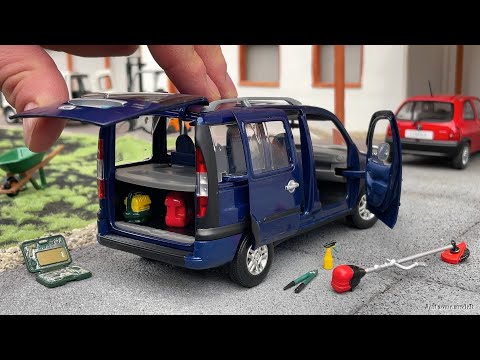 1:24 Fiat Doblo Malibu 2003, blue - Norev [Unboxing]