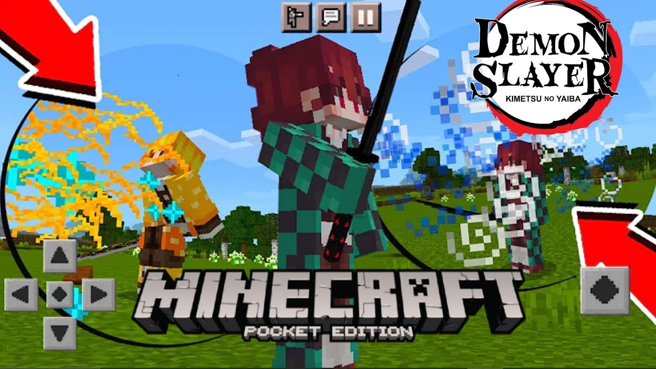 👉MOD DE KIMETSU NO YAIBA PARA MINECRAFT PE || ADDON DEMON SLAYER MCPE ...