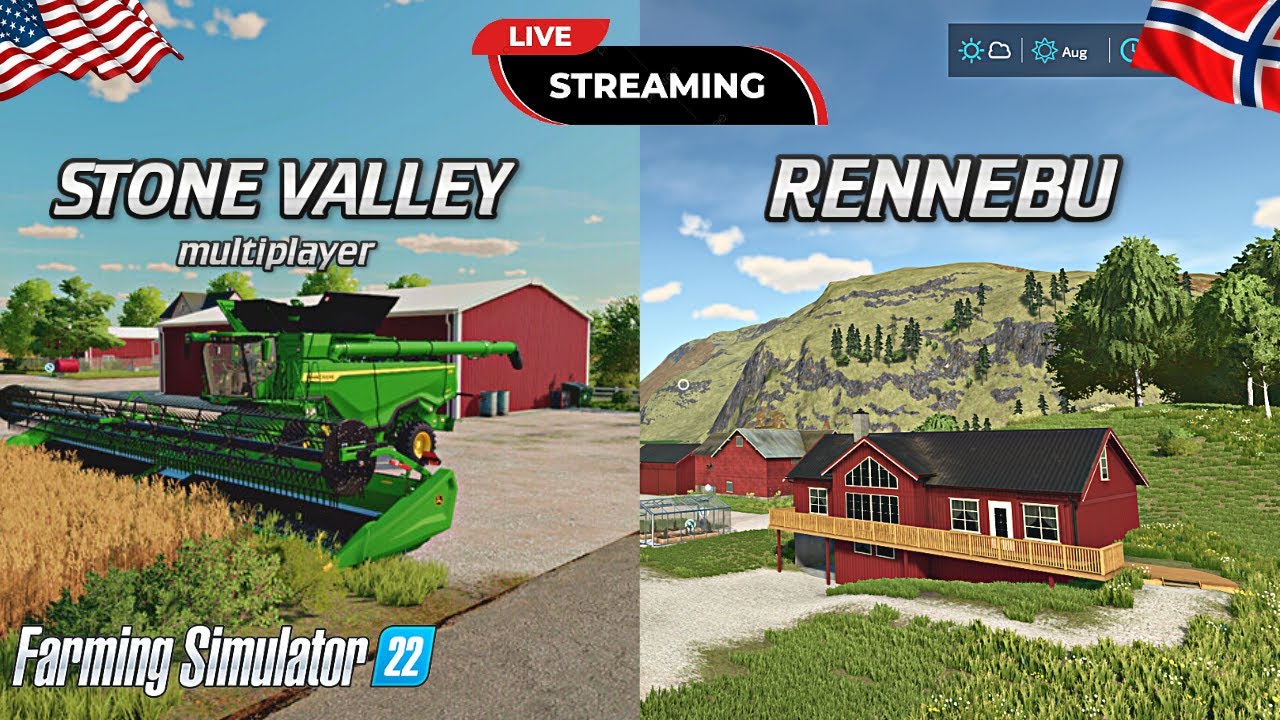 FS22 Livestream Rennebu & Stone Valley - Farming Simulator 22 - YouTube