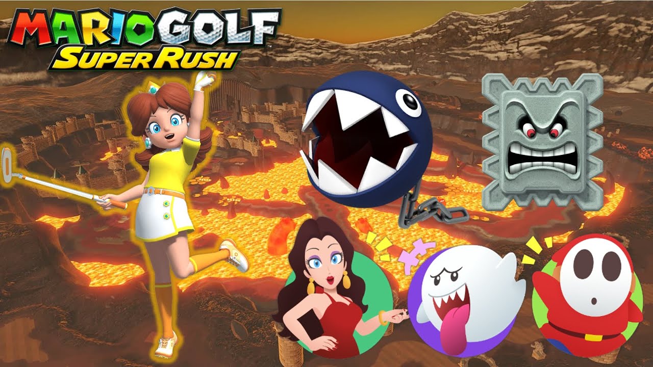 Mario Golf: Super Rush (Speed Golf) - Daisy vs Pauline vs Boo vs Shy ...