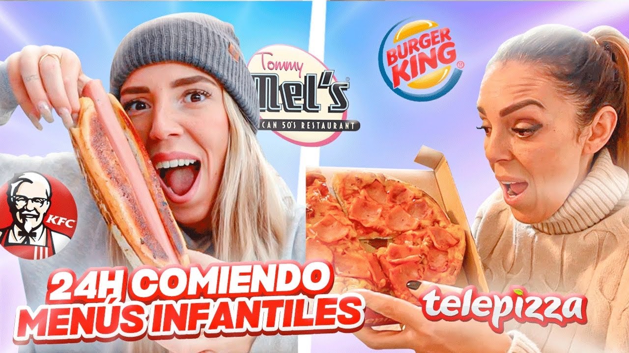 24 HORAS COMIENDO MENÚS INFANTILES!!🍔COMIDA RÁPIDA - YouTube