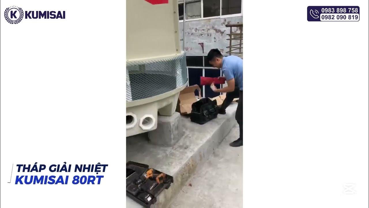 Lắp đặt tháp giải nhiệt Kumisai KMS 80RT - YouTube