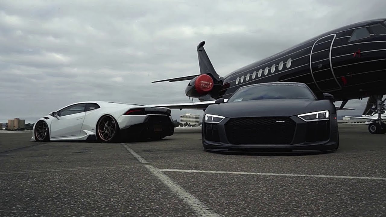 Bagged LAMBO HURACAN & AUDI R8 V10 PLUS at .. - YouTube