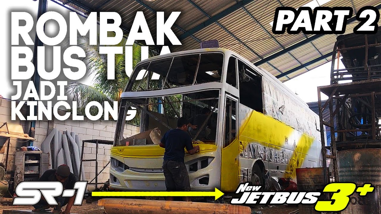 INTIP PROSES PENGECATAN BODY BUS | YHM Trans PART2 - YouTube