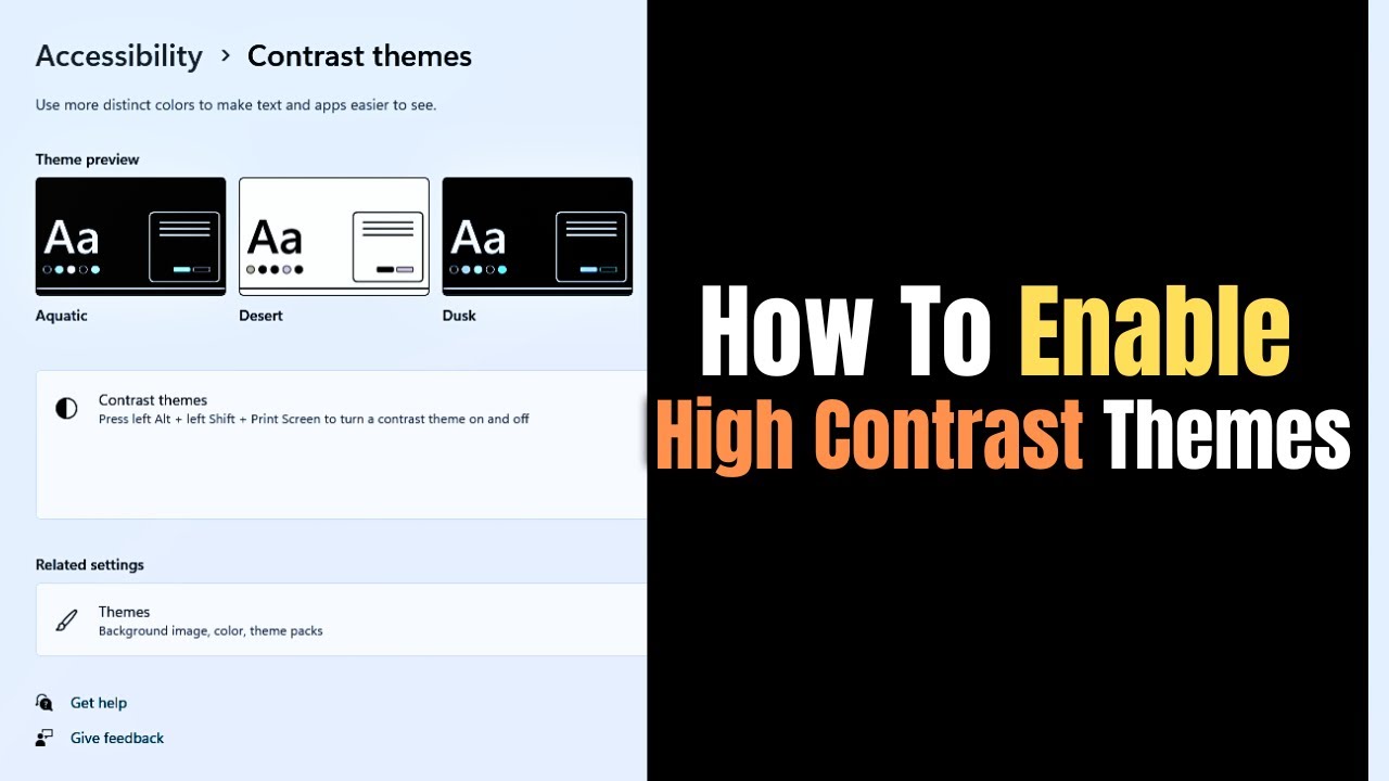 How to Enable High Contrast Mode in Windows | Improve Screen Visibility ...